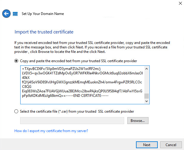 Windows Server 2016 Essentials - Installation SSL Certificate